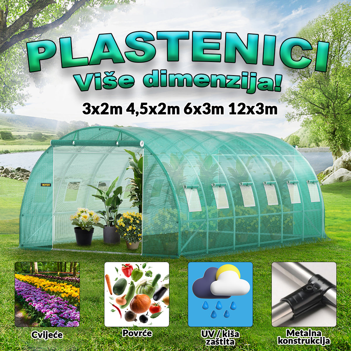 Metalni XXL plastenici – Mediteran Shop