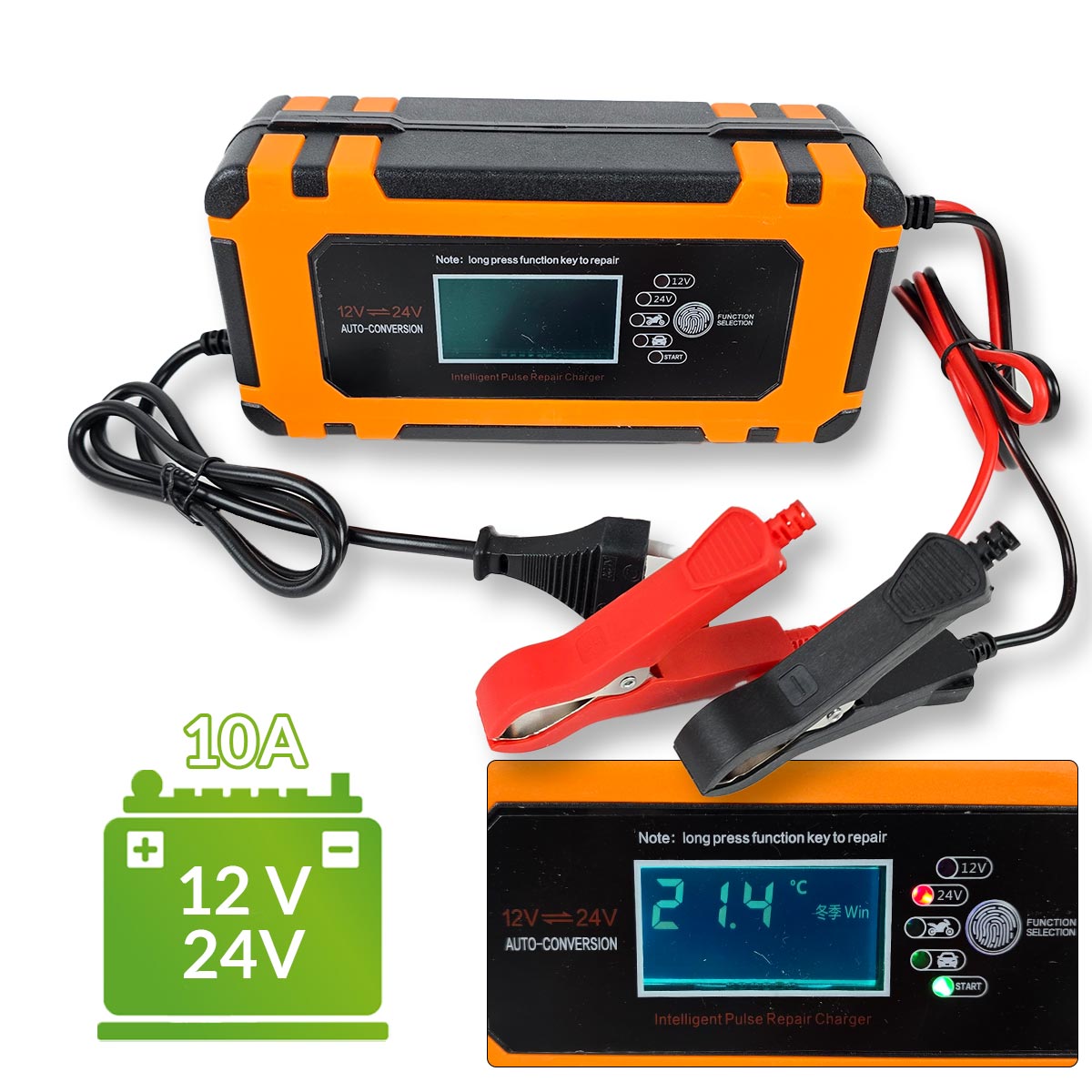 Punjač za akumulator 12V 24V 10A G567 – Mediteran Shop