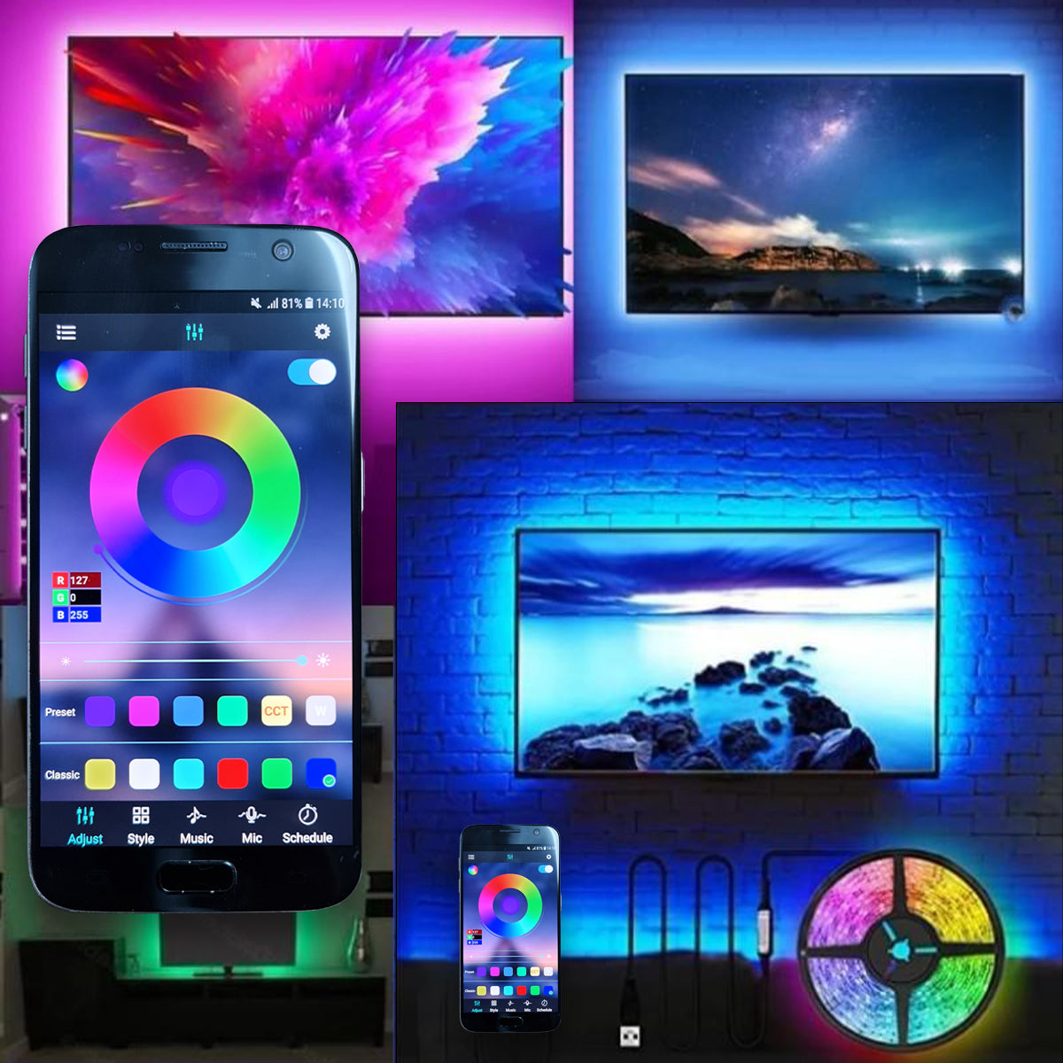 USB led traka RGB Relax TV – Mediteran Shop